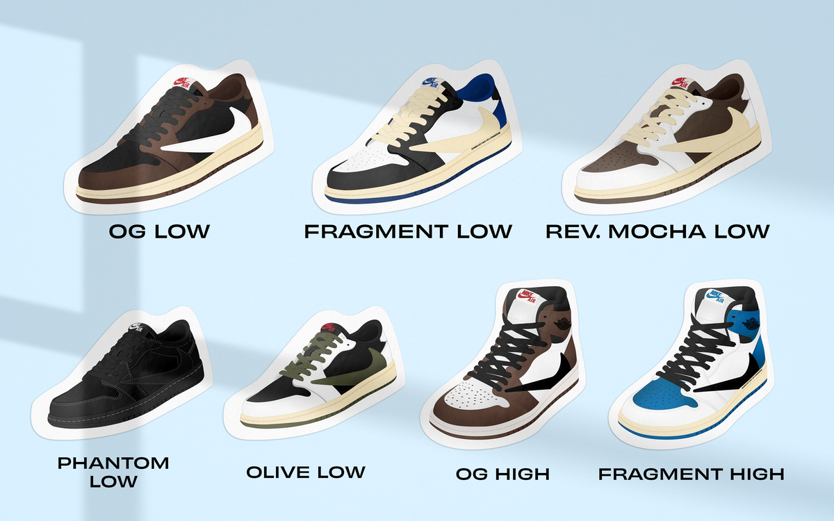 Travis Scott Air Jordan 1 Sticker Pack | Vectored Studios